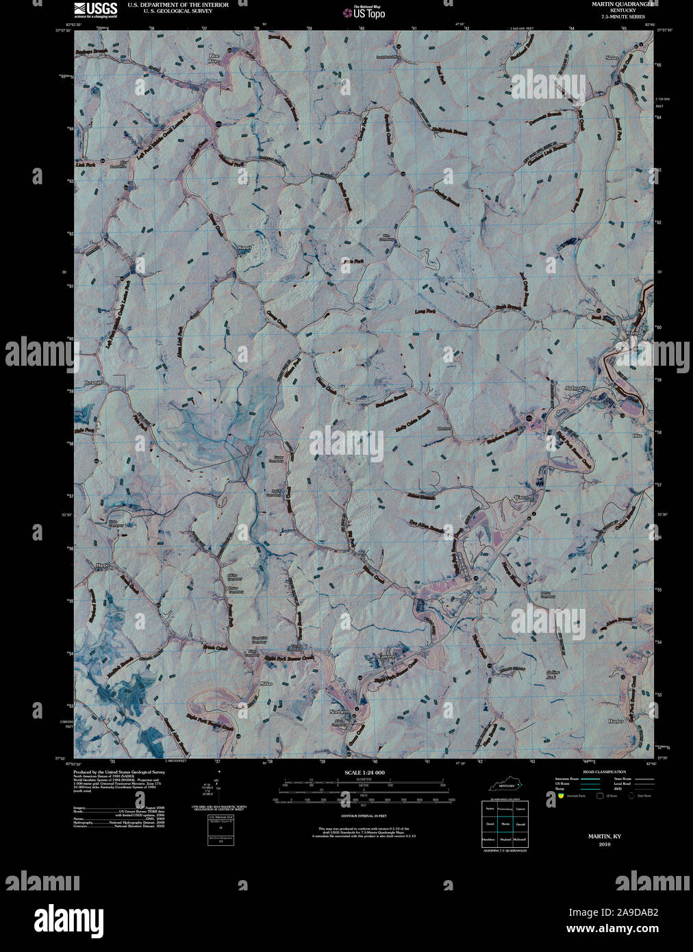 Martin kentucky map hi-res stock photography and images - Alamy