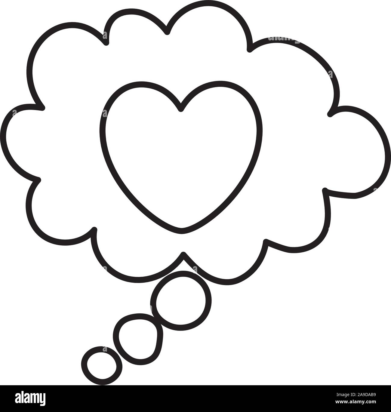 Isolated heart communication bubble vector design Stock Vector Image ...