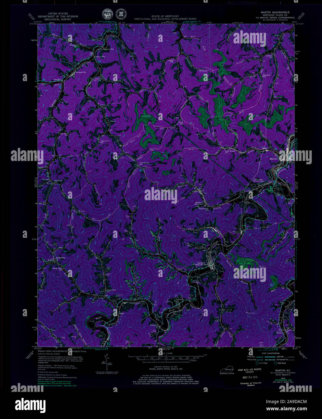 Martin kentucky map hi-res stock photography and images - Alamy