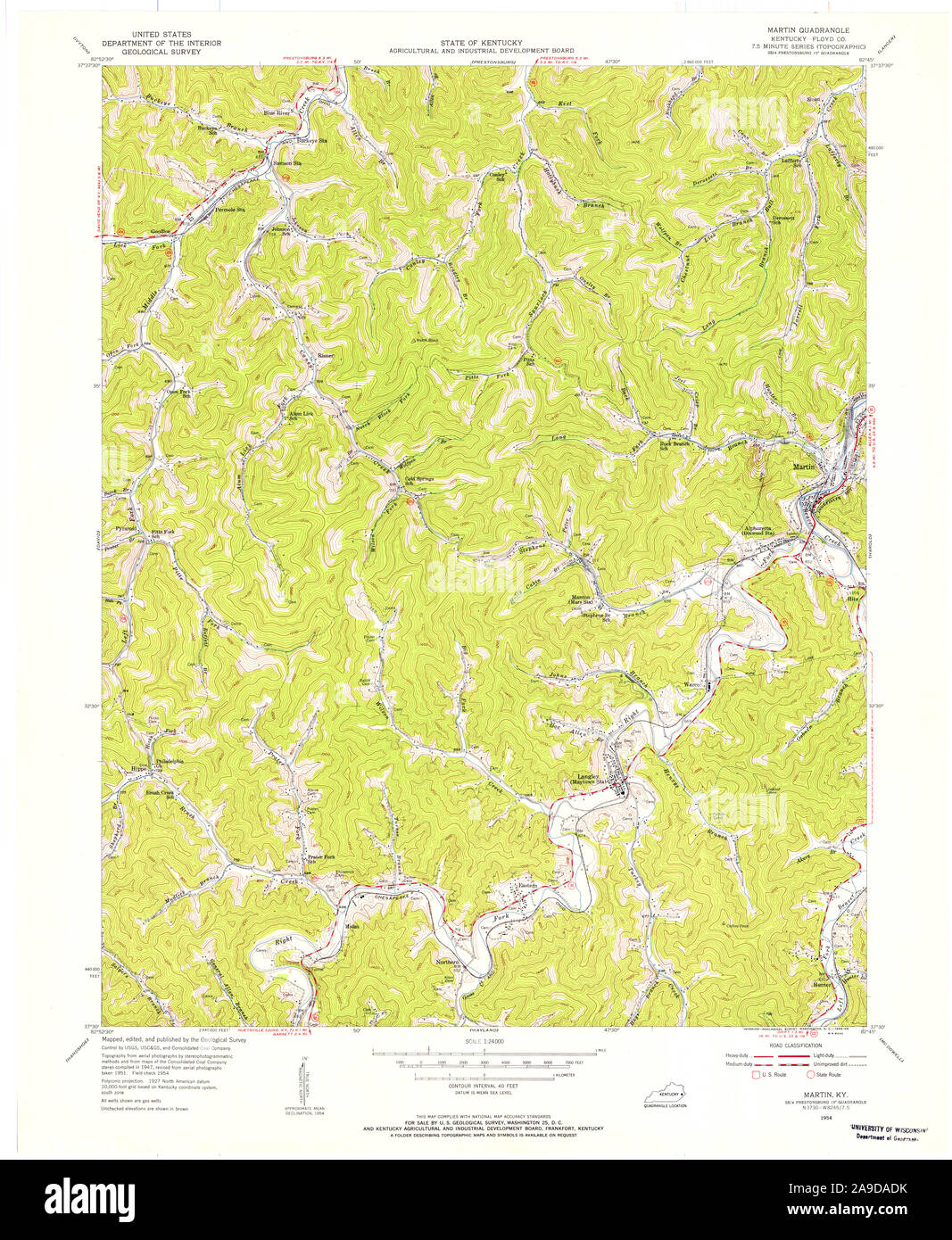 Martin kentucky map hi-res stock photography and images - Alamy