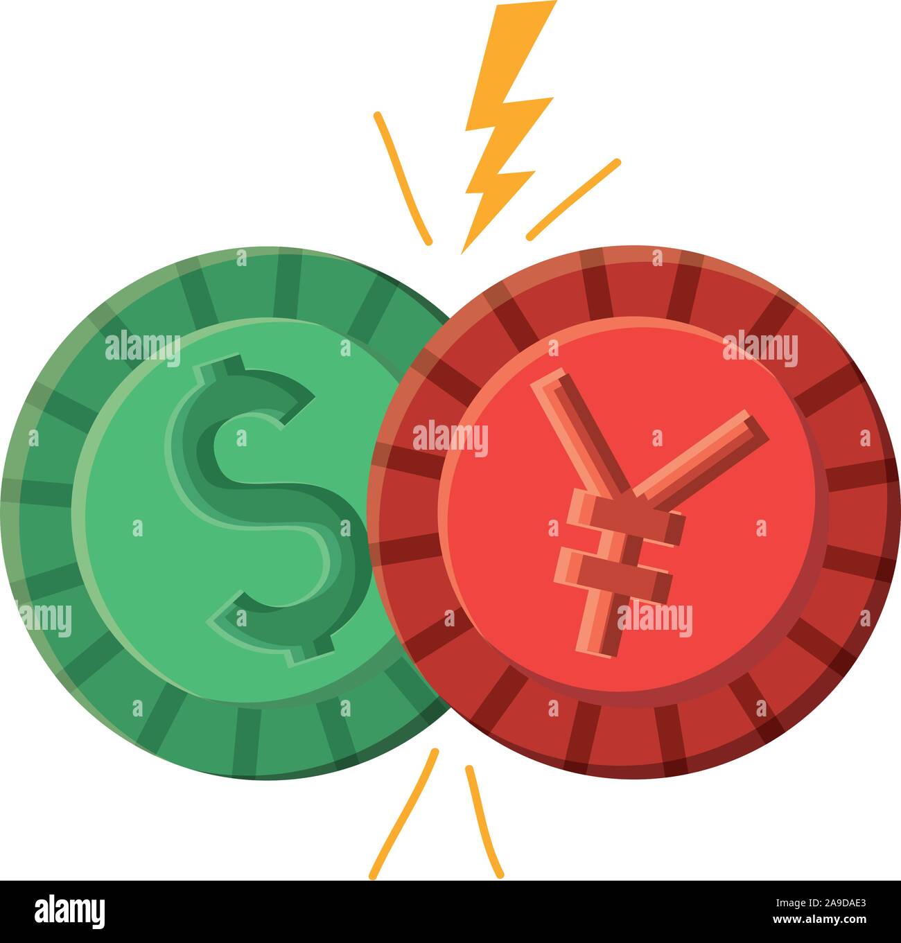 commercial war between china and usa vector design Stock Vector Image ...