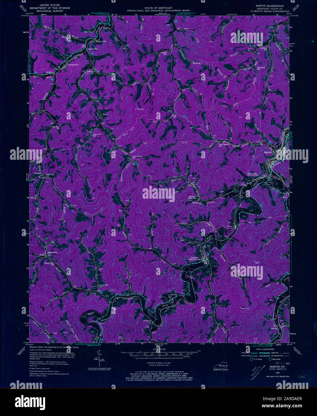 Martin kentucky map hi-res stock photography and images - Alamy