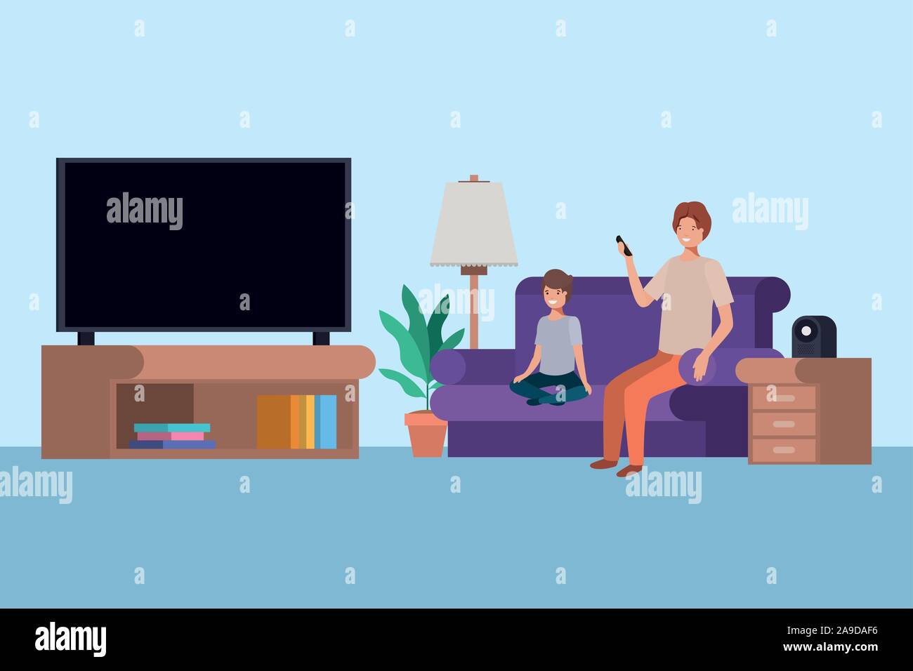 Father of tv Stock Vector Images - Alamy