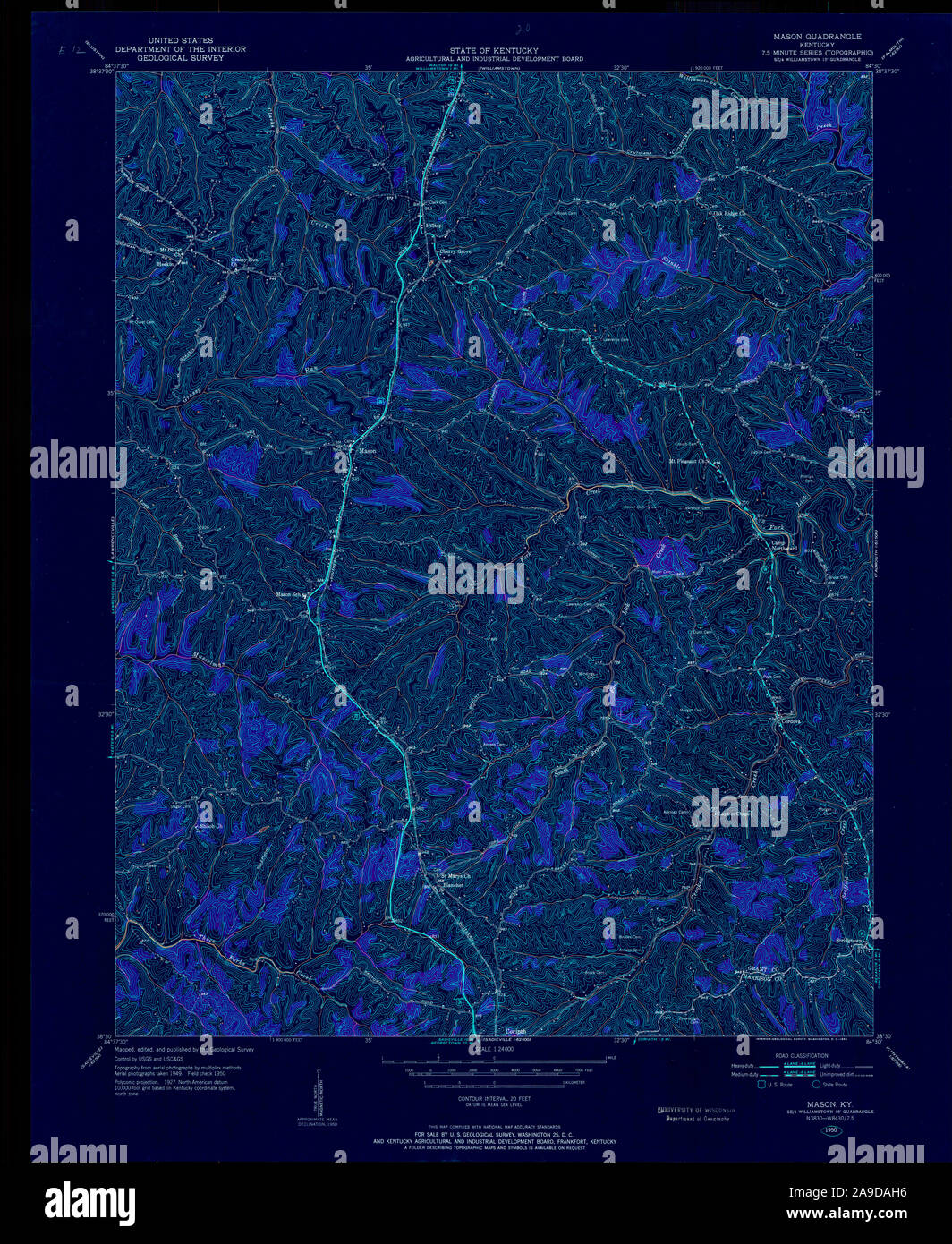 Mason kentucky map hi-res stock photography and images - Alamy