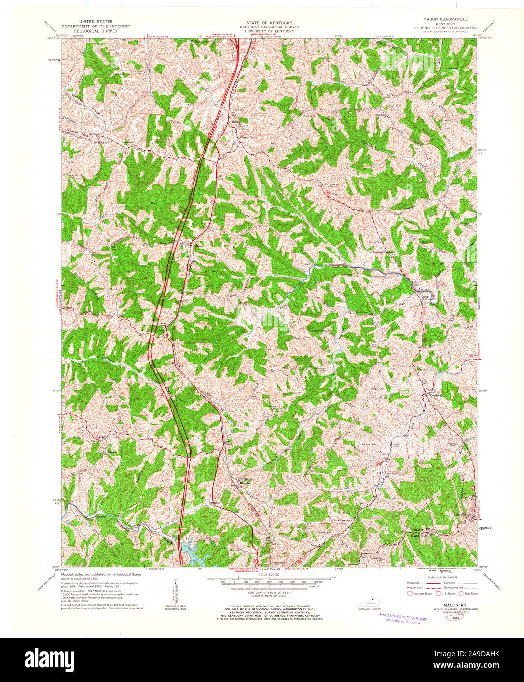 Mason kentucky map hi-res stock photography and images - Alamy