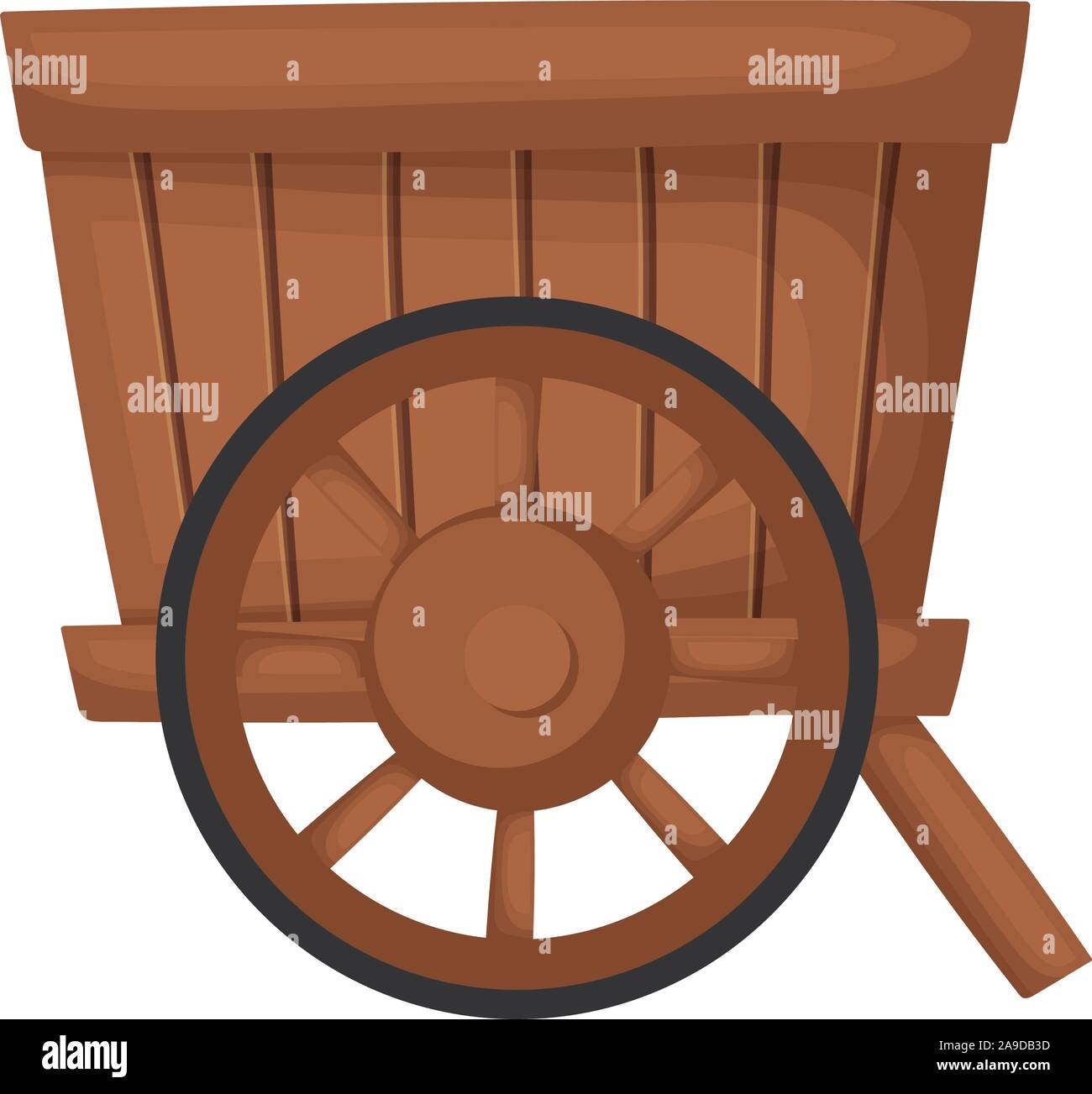 Isolated wood cart vector design Stock Vector Image & Art - Alamy
