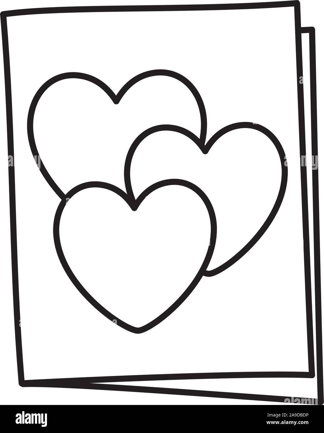 Isolated heart inside box vector design Stock Vector Image & Art - Alamy