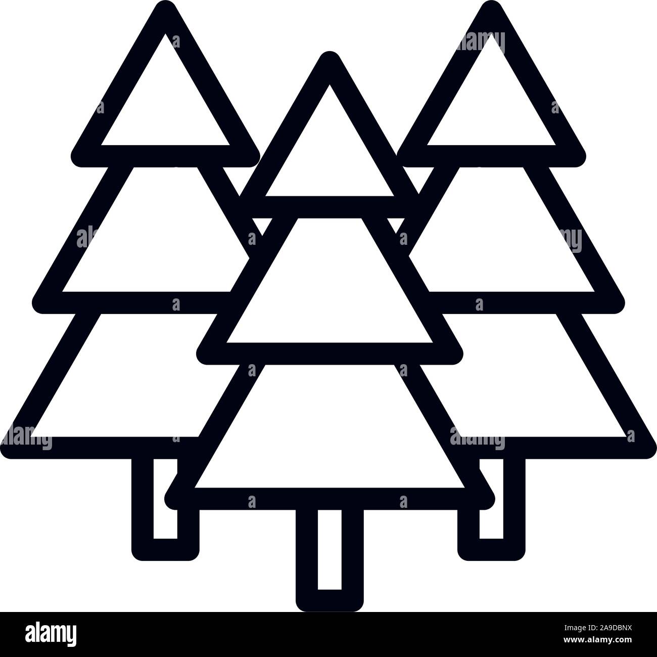 Winter pine trees vector design Stock Vector Image & Art - Alamy