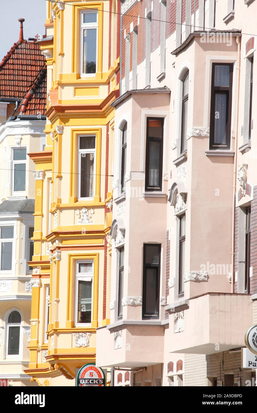 Multi-storey old residential buildings, Bremerhaven-Lehe, Bremerhaven ...