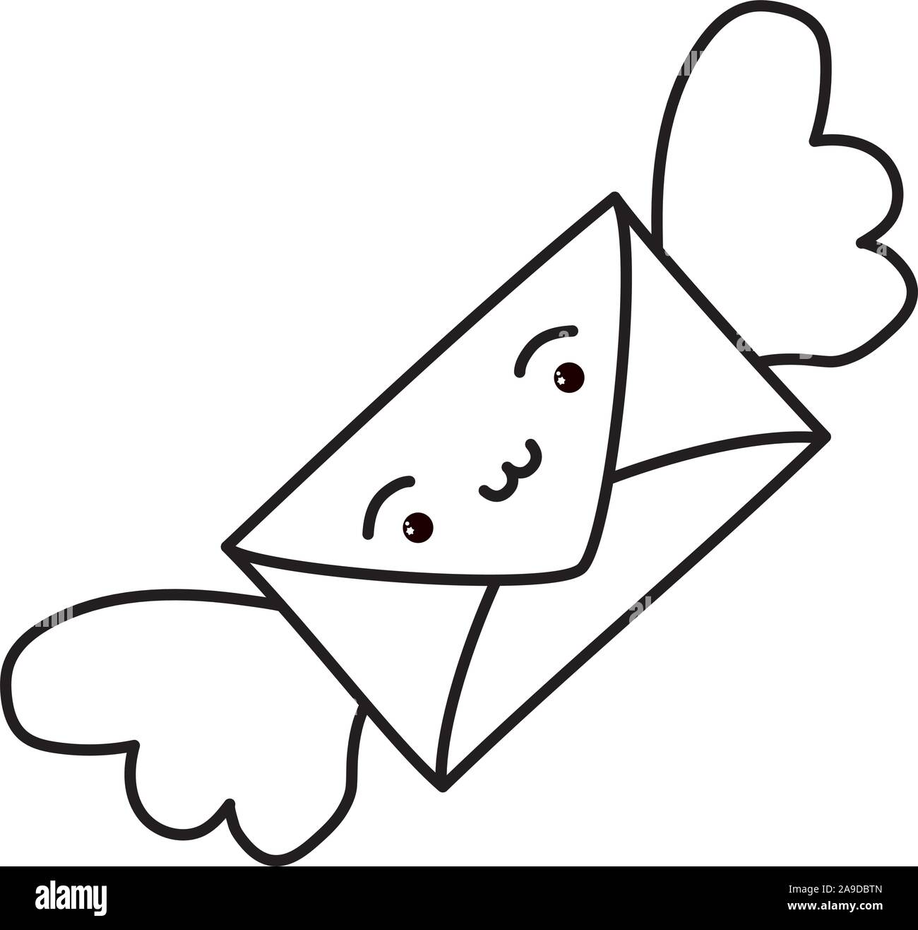 Envelope email wings Stock Vector Images - Alamy