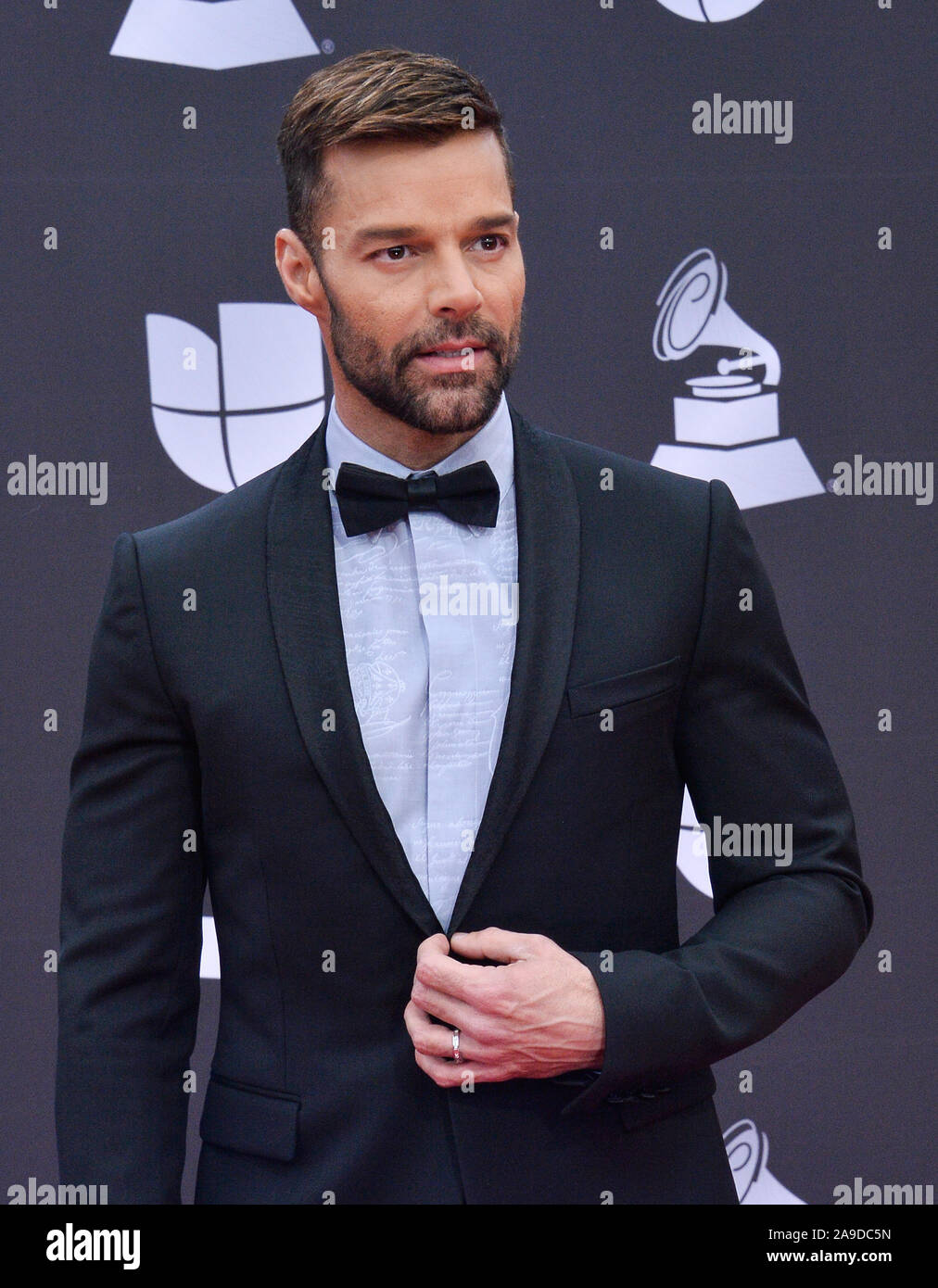 Las Vegas, United States. 14th Nov, 2019. Host Ricky Martin arrives on ...
