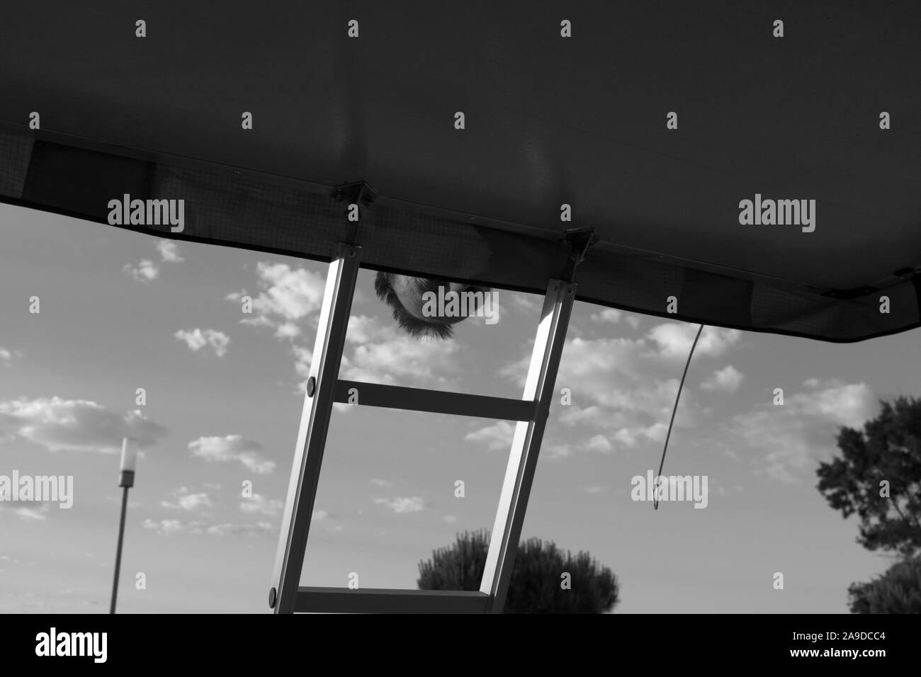 View from roof Black and White Stock Photos & Images - Alamy