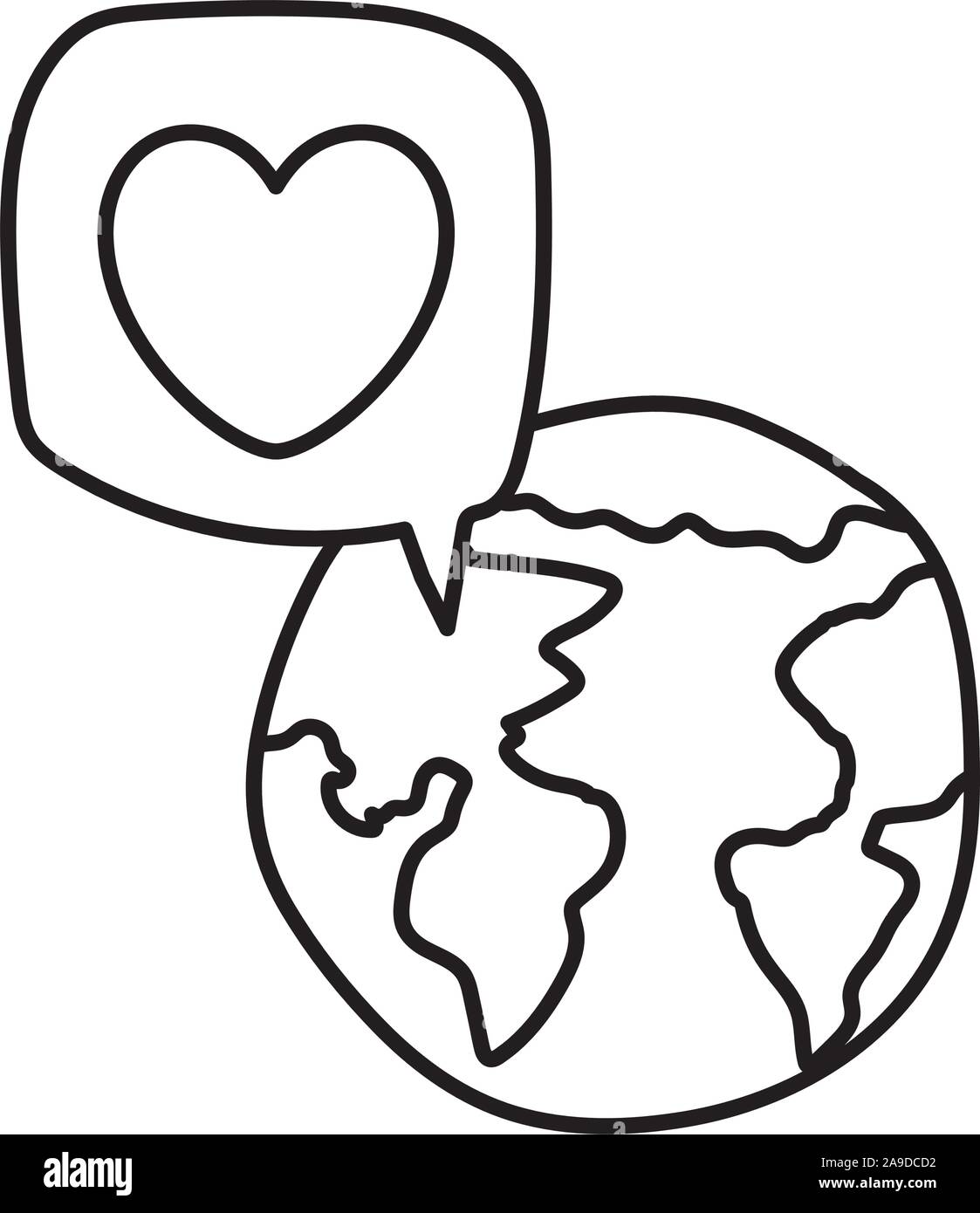 Isolated heart communication bubble vector design Stock Vector Image ...