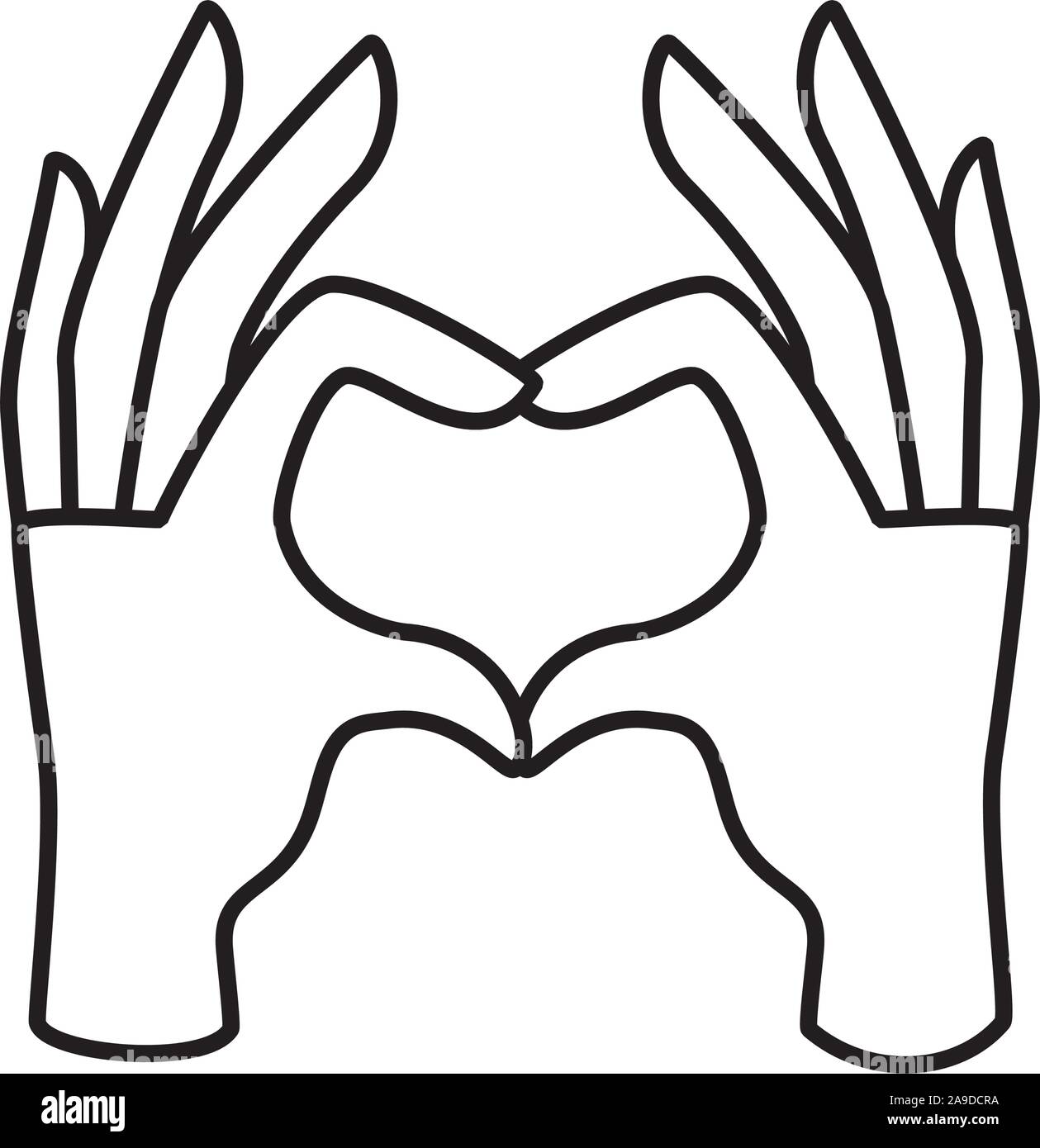 Isolated heart and hands vector design Stock Vector Image & Art - Alamy