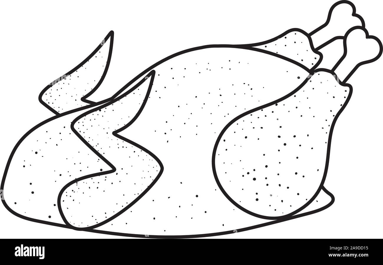 Cooked Chicken Coloring Page