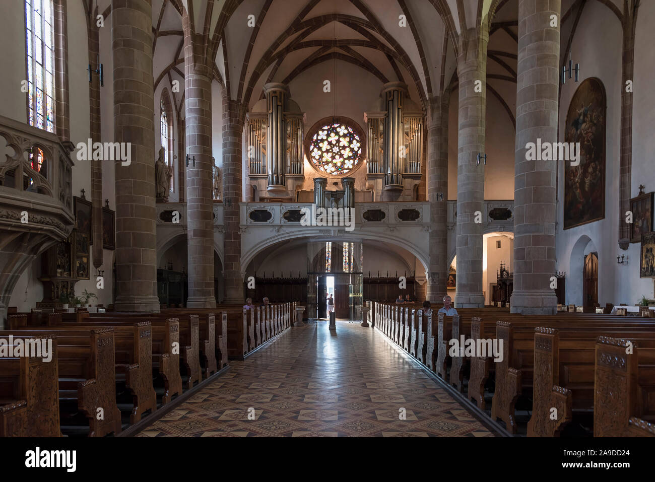 Interior view of a church Stock Photo - Alamy
