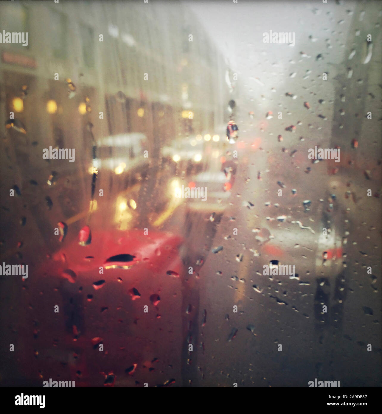 window, raindrops, street, cars Stock Photo - Alamy
