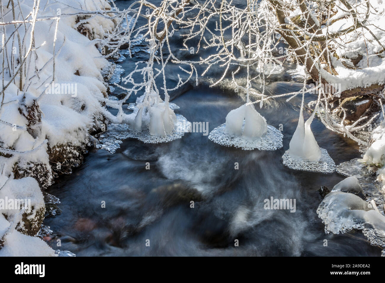 Figures made of ice in water Stock Photo - Alamy