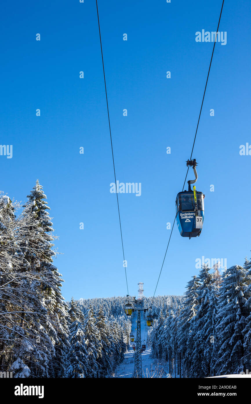 Cable car in the Harz Mountains Stock Photo - Alamy