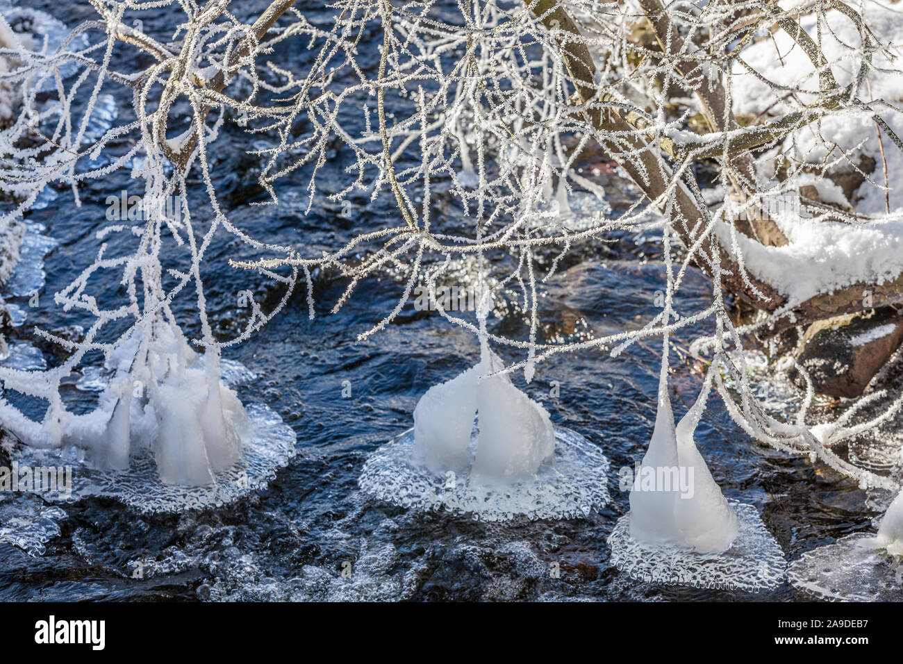Structure of ice in water Stock Photo - Alamy