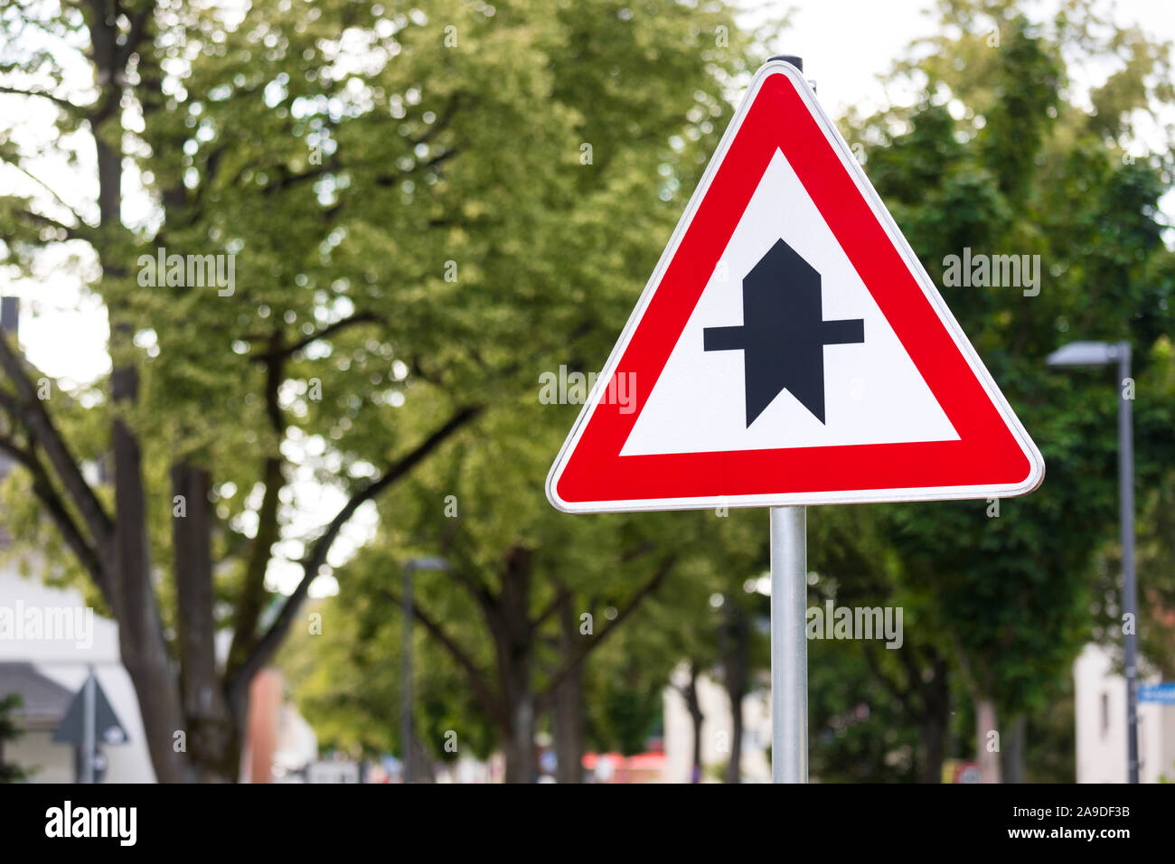 German street priority sign Stock Photo - Alamy