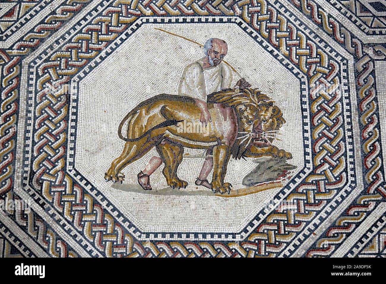 Mosaic floor in the Roman Villa Borg in the district Borg, Perl ...