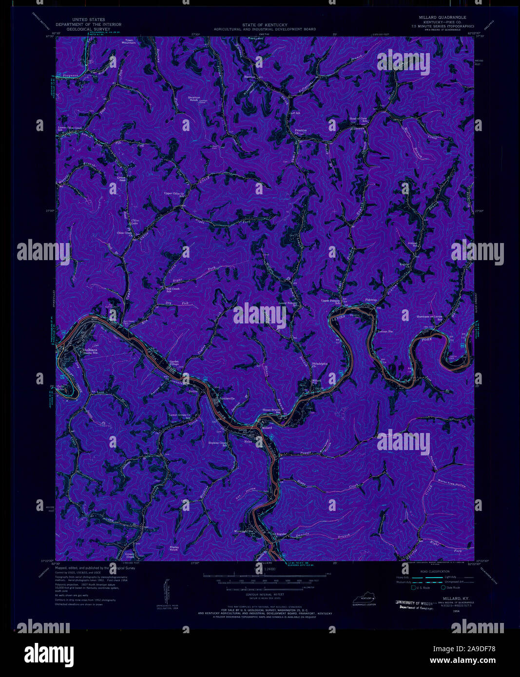Map of millard hi-res stock photography and images - Alamy