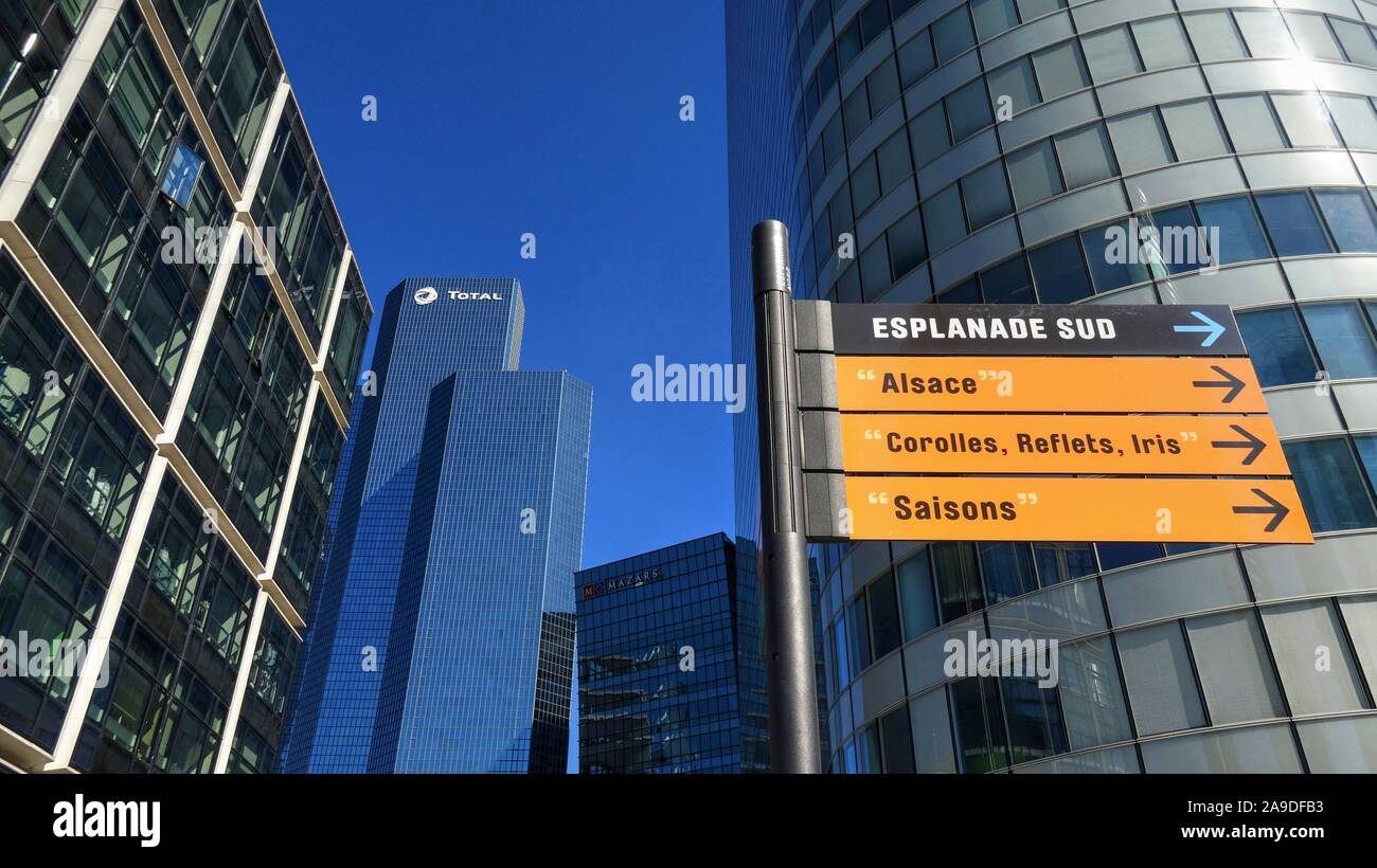 Modern office building Coeur Défense and company headquarters 'Total ...