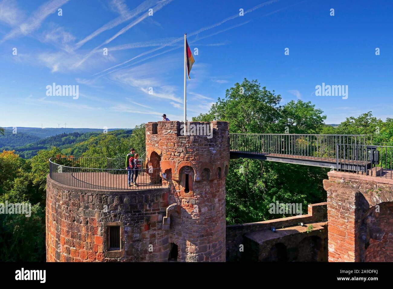 Germany saarland castle ruin montclair hi-res stock photography and ...