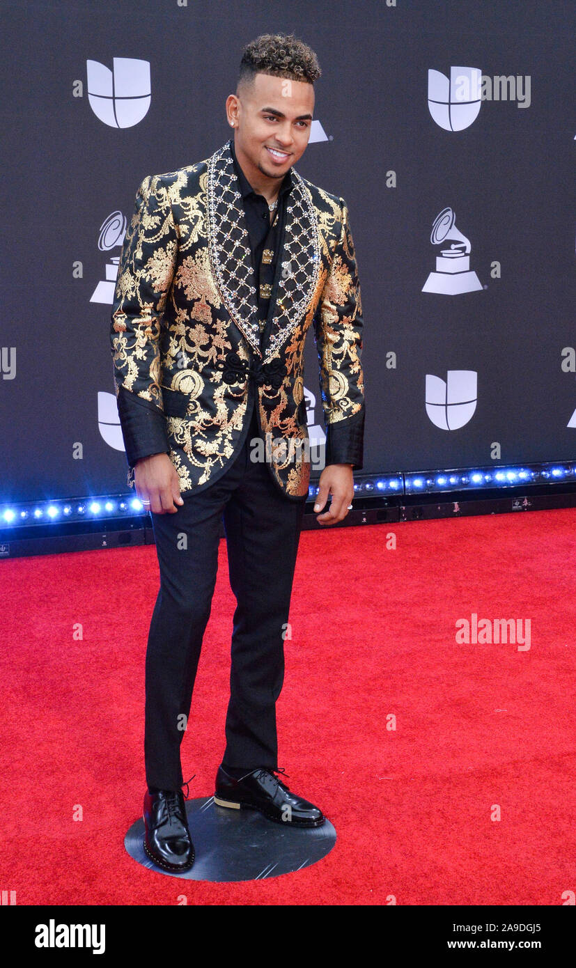 Las Vegas, United States. 14th Nov, 2019. Musician Ozuna arrives on the ...