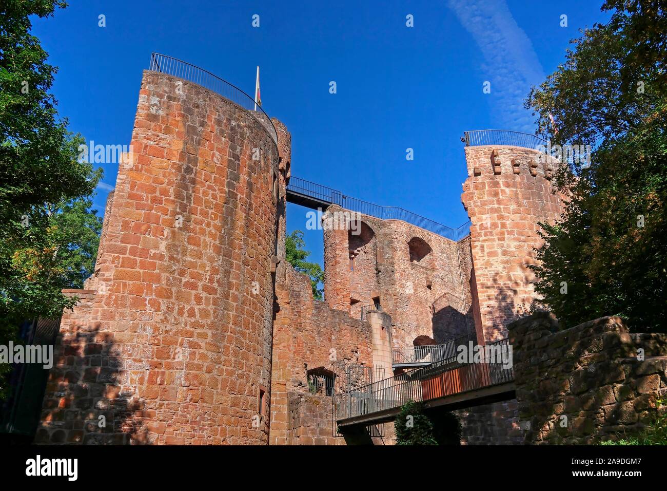 Germany saarland castle ruin montclair hi-res stock photography and ...