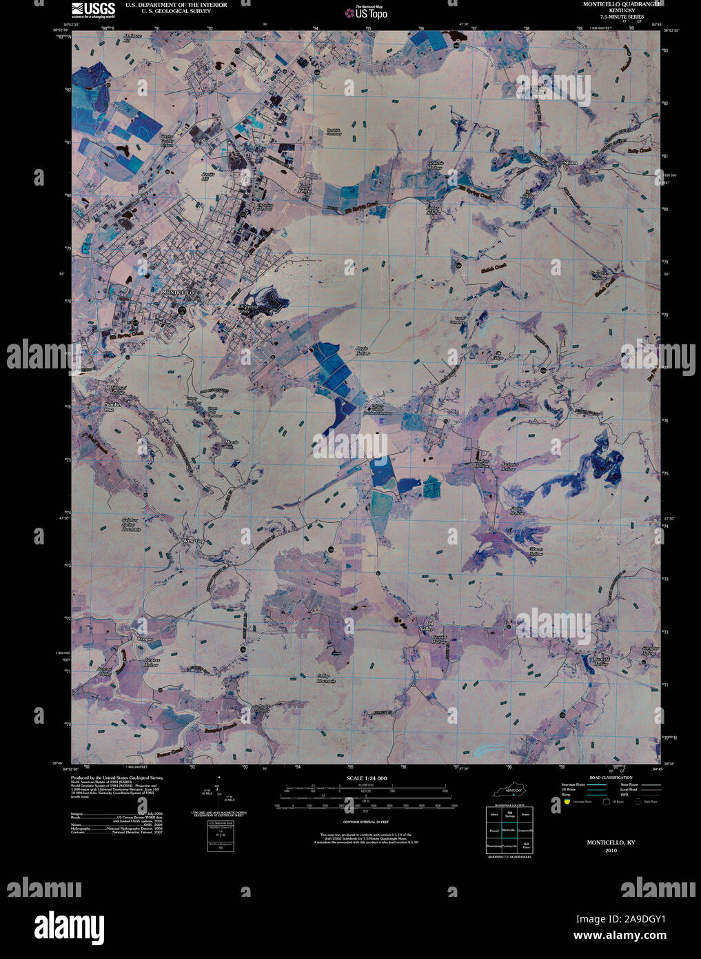 Map of monticello hi-res stock photography and images - Alamy