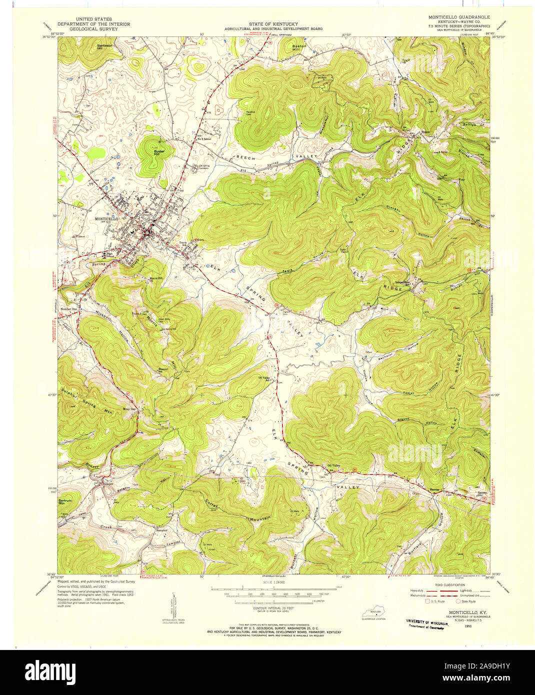 Monticello map hi-res stock photography and images - Alamy