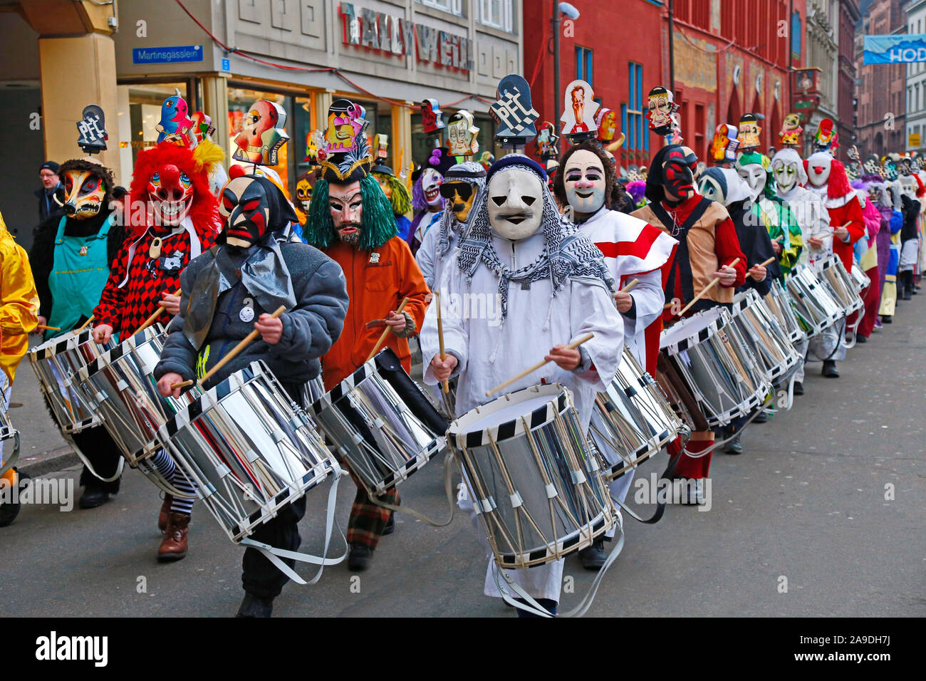 Parade at Basel Fasnacht, Basel, Canton of Basel-Stadt, Switzerland ...