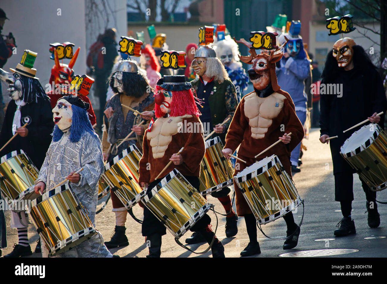 Parade at Basel Fasnacht, Basel, Canton of Basel-Stadt, Switzerland ...