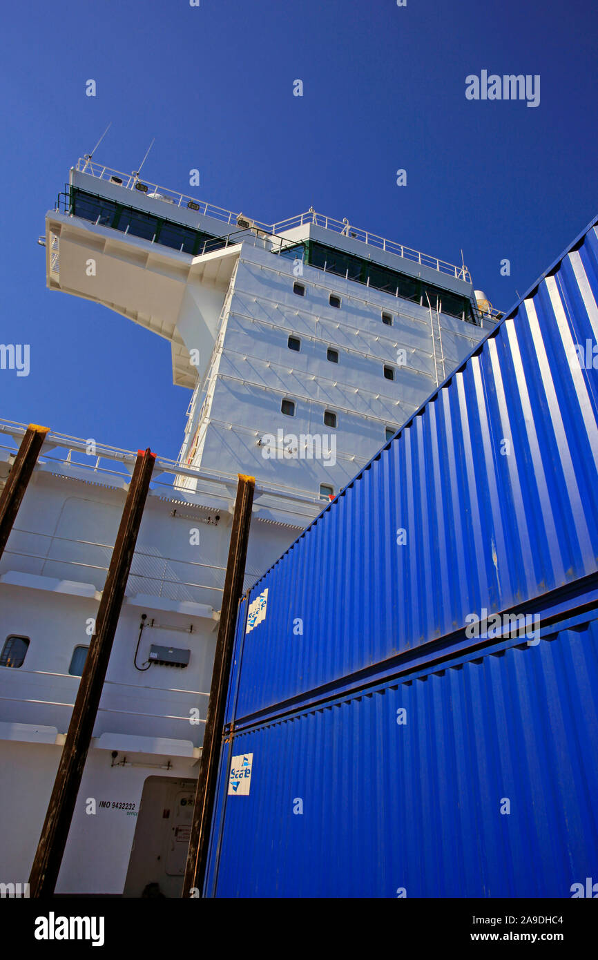 Container ship, Baltic Sea, Germany Stock Photo - Alamy
