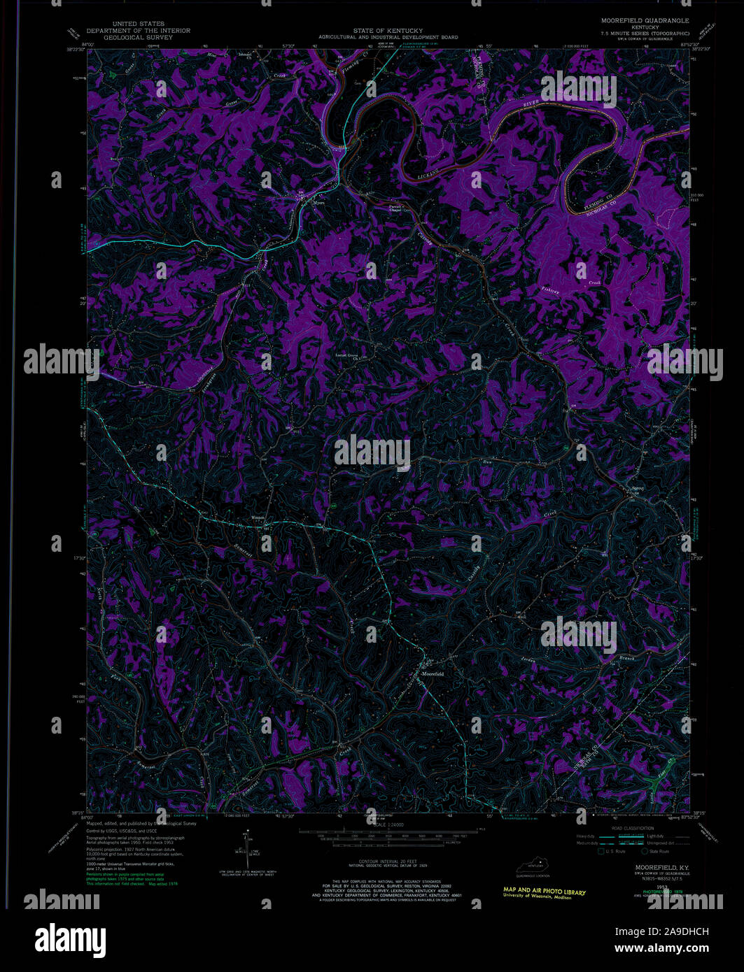 Map of moorefield hi-res stock photography and images - Alamy