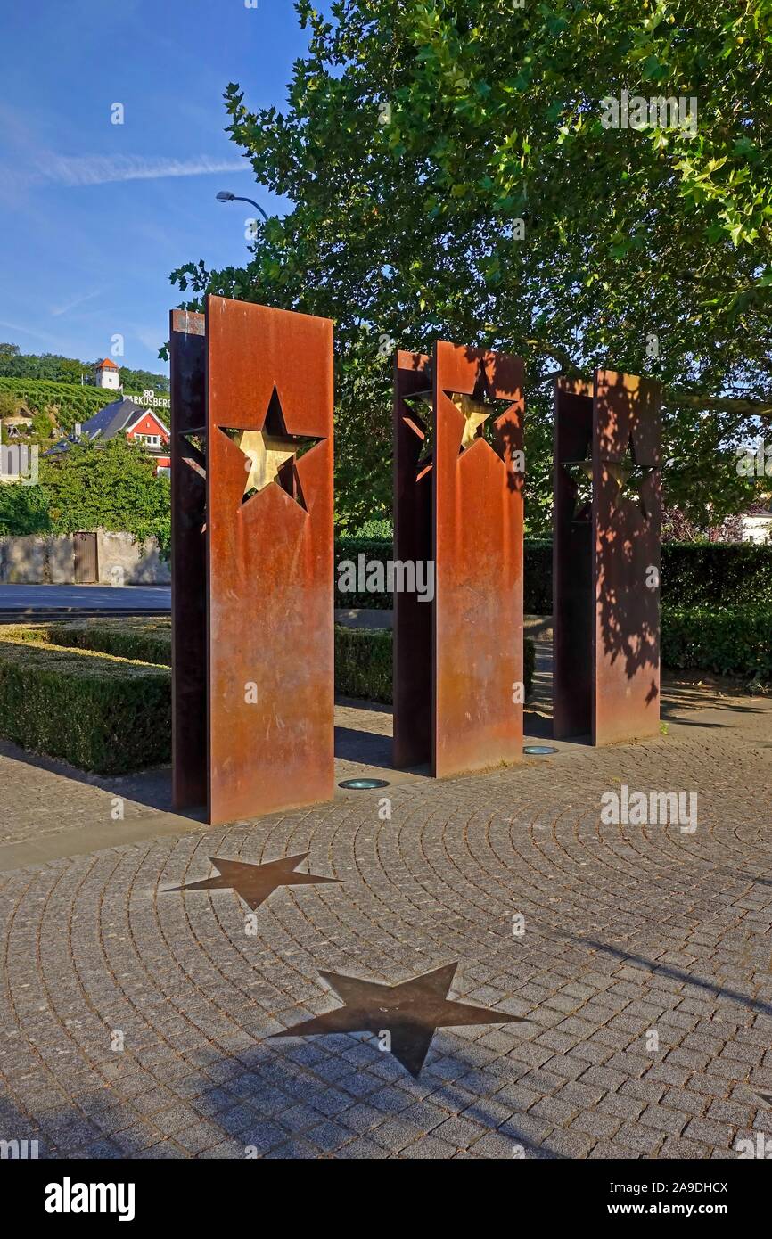 European monument in Schengen, canton Remich, Moselle valley ...