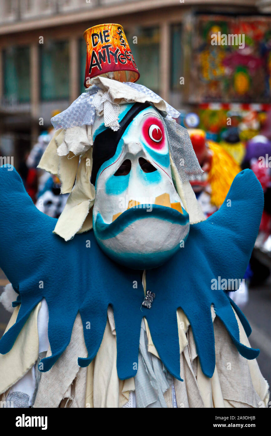 Mask on the Basel Fasnacht, Basel, Canton of Basel-Stadt, Switzerland ...