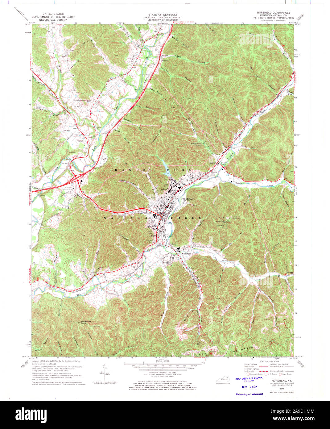 Map of morehead hi-res stock photography and images - Alamy
