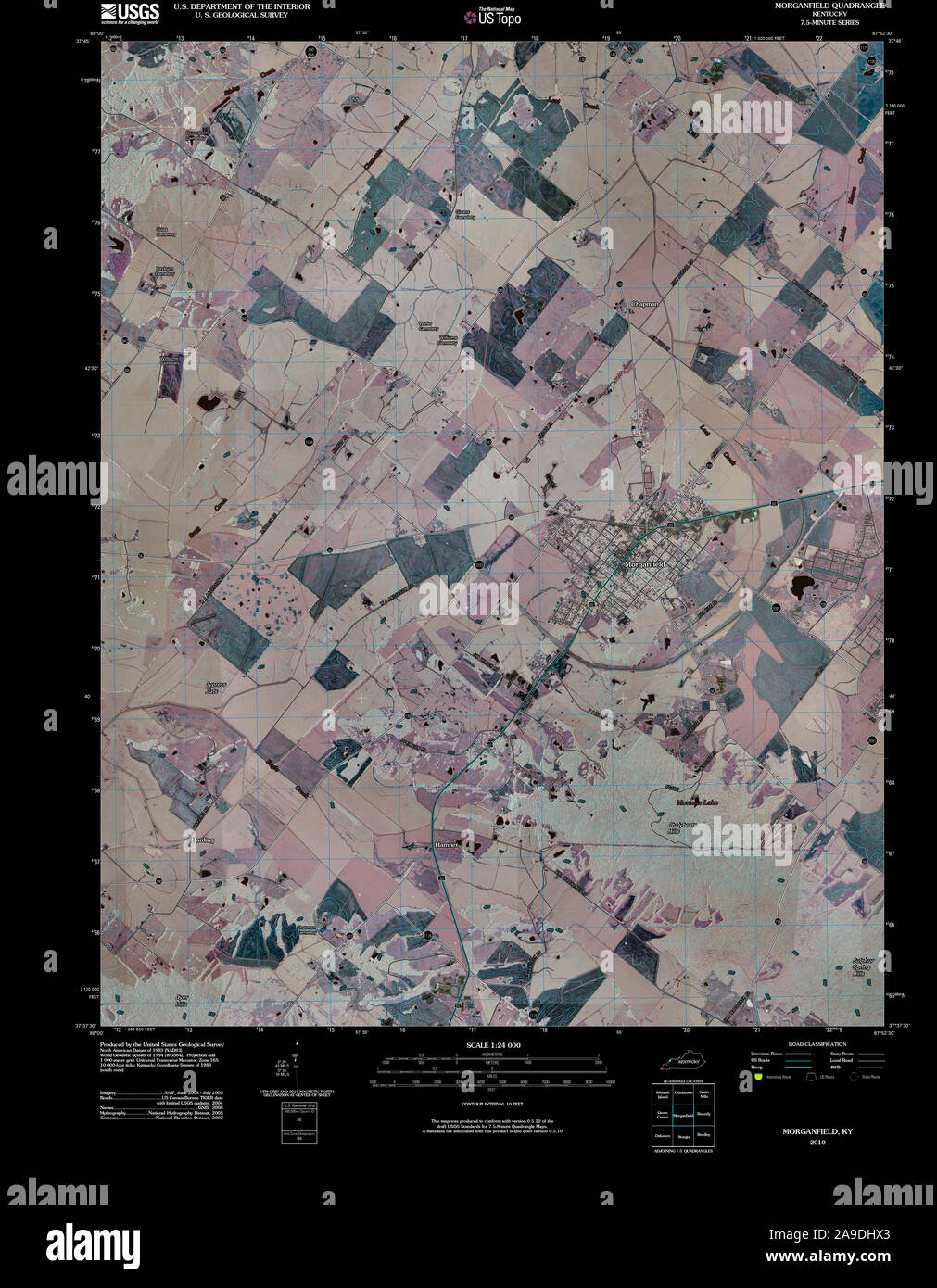Map of morganfield hi-res stock photography and images - Alamy