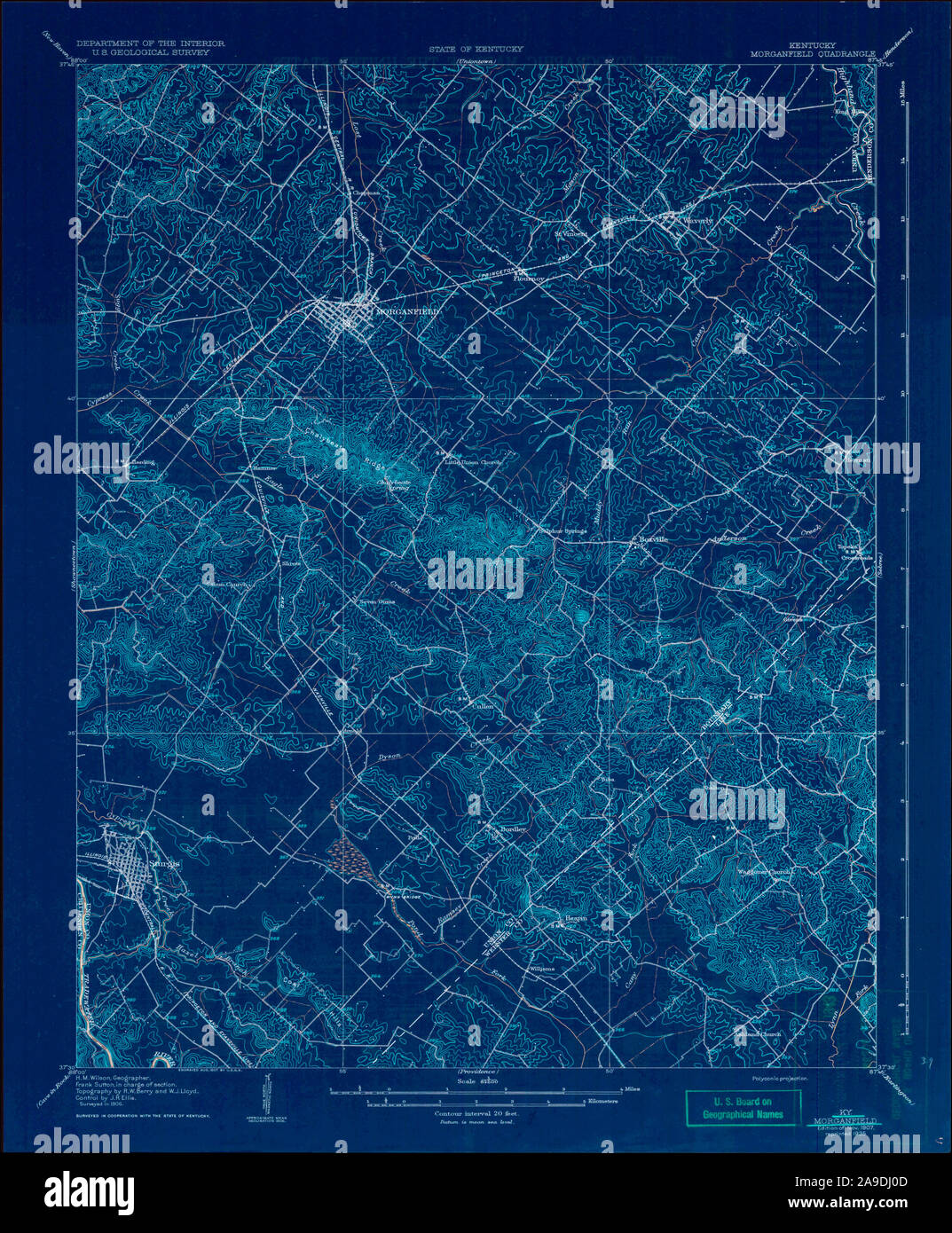 Map of morganfield hi-res stock photography and images - Alamy