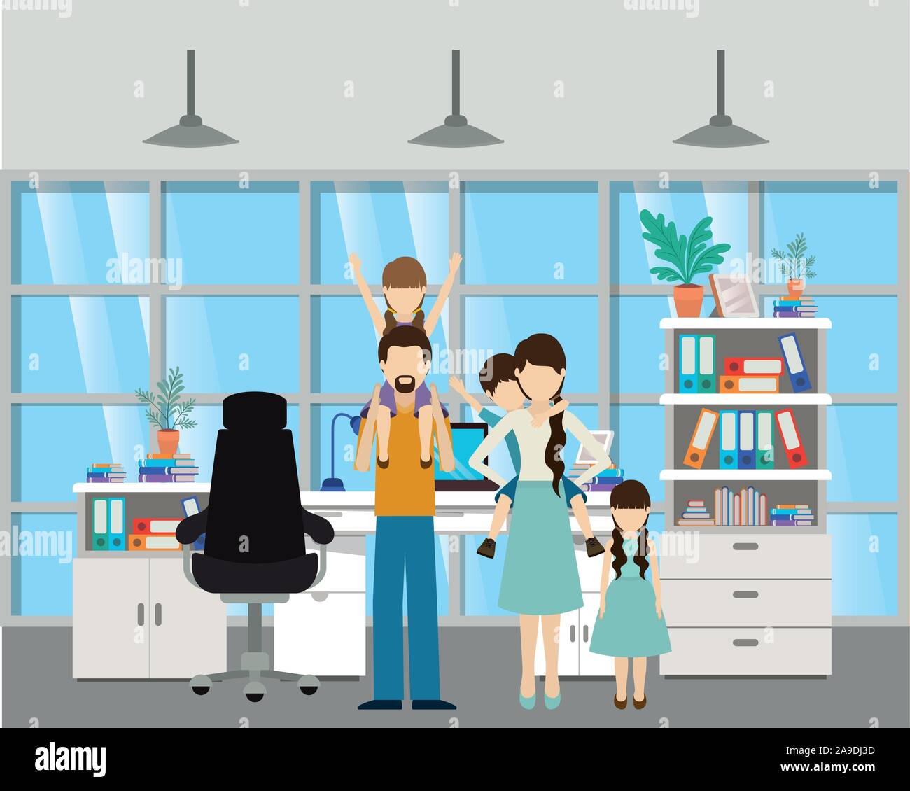 Father and mother with sons vector design Stock Vector Image & Art - Alamy