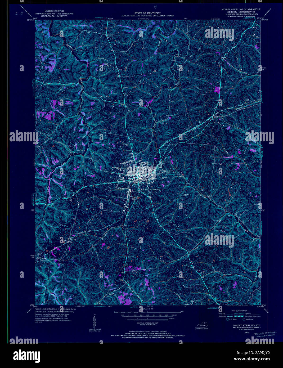 Map of mount sterling hi-res stock photography and images - Alamy