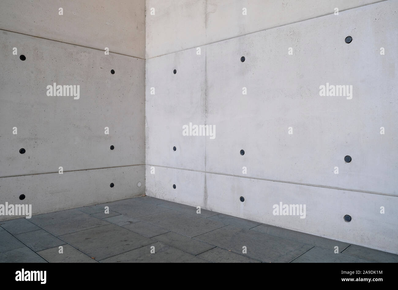 Concrete wall, concrete corner, wall, corner, exposed concrete Stock ...