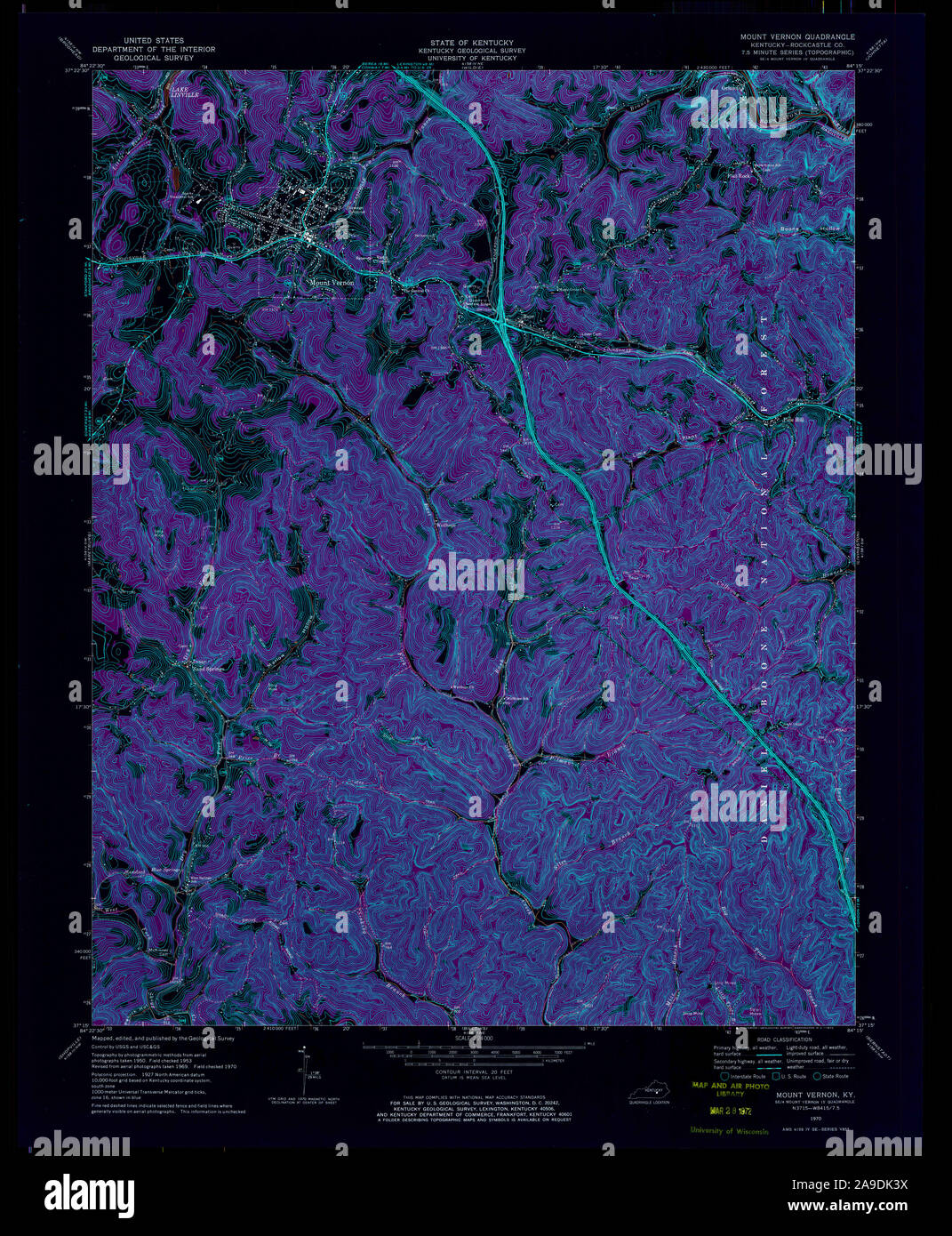 Mount vernon kentucky map hi-res stock photography and images - Alamy