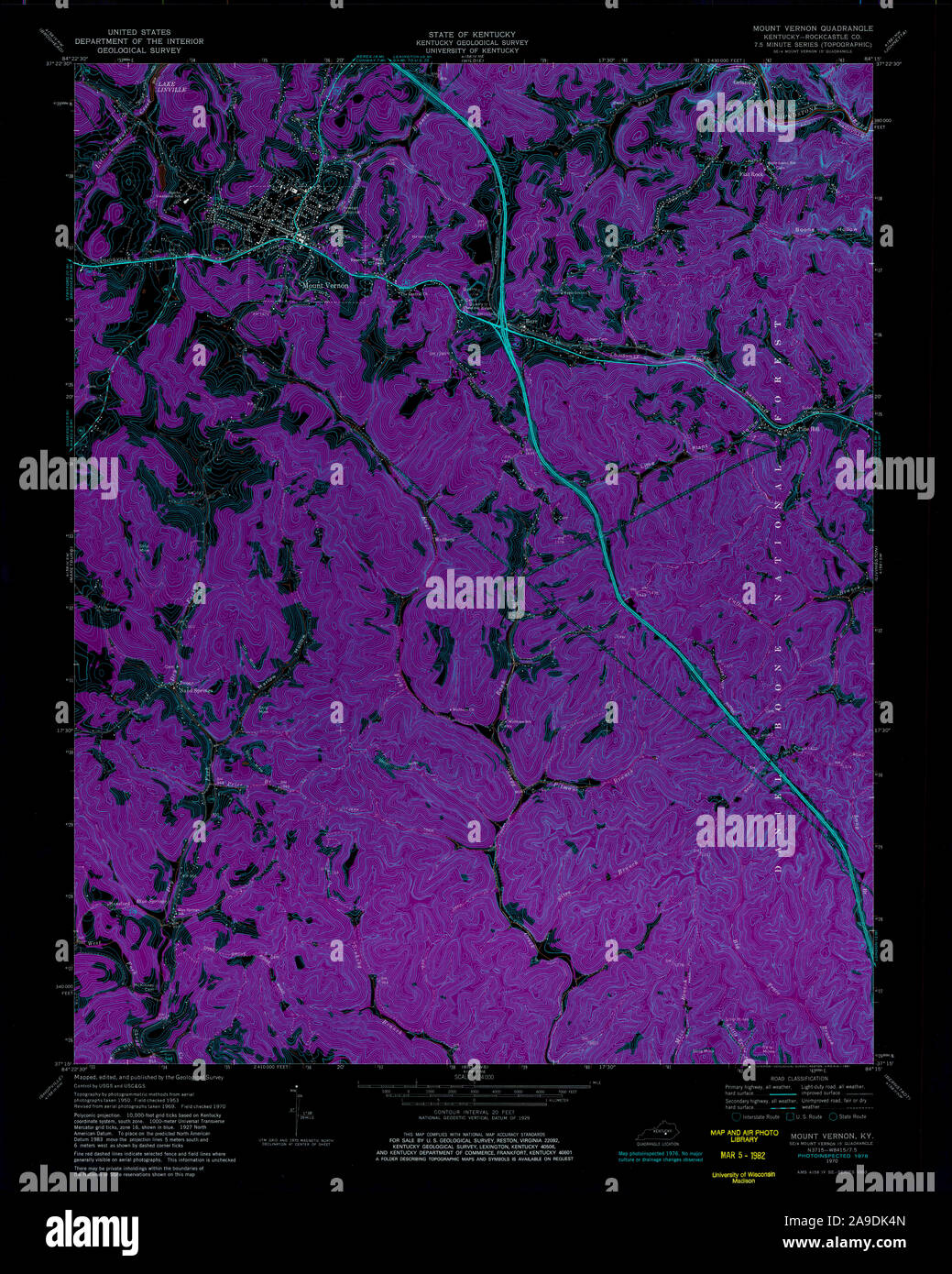 Mount vernon kentucky map hi-res stock photography and images - Alamy