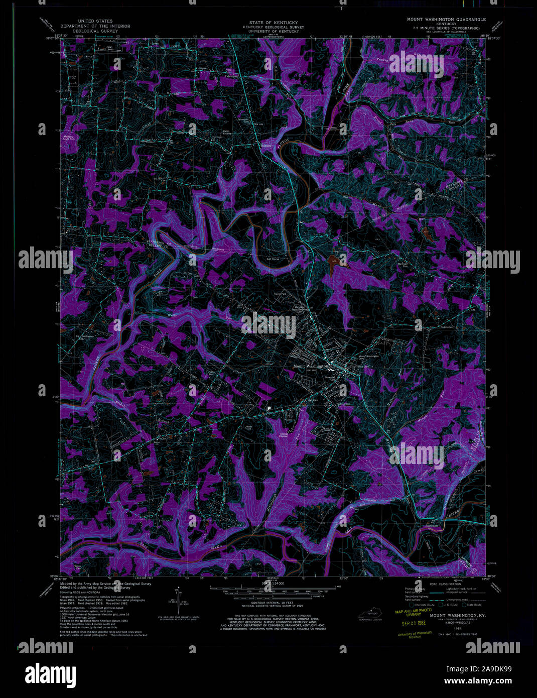 Mount washington kentucky map hi-res stock photography and images - Alamy
