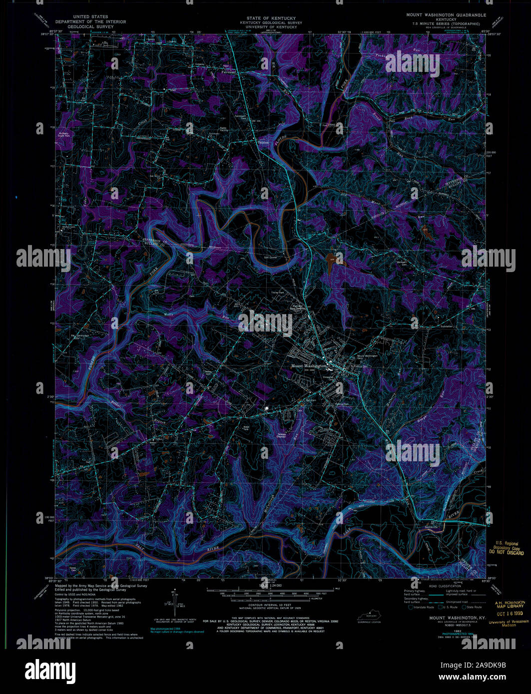 Mount washington kentucky map hi-res stock photography and images - Alamy