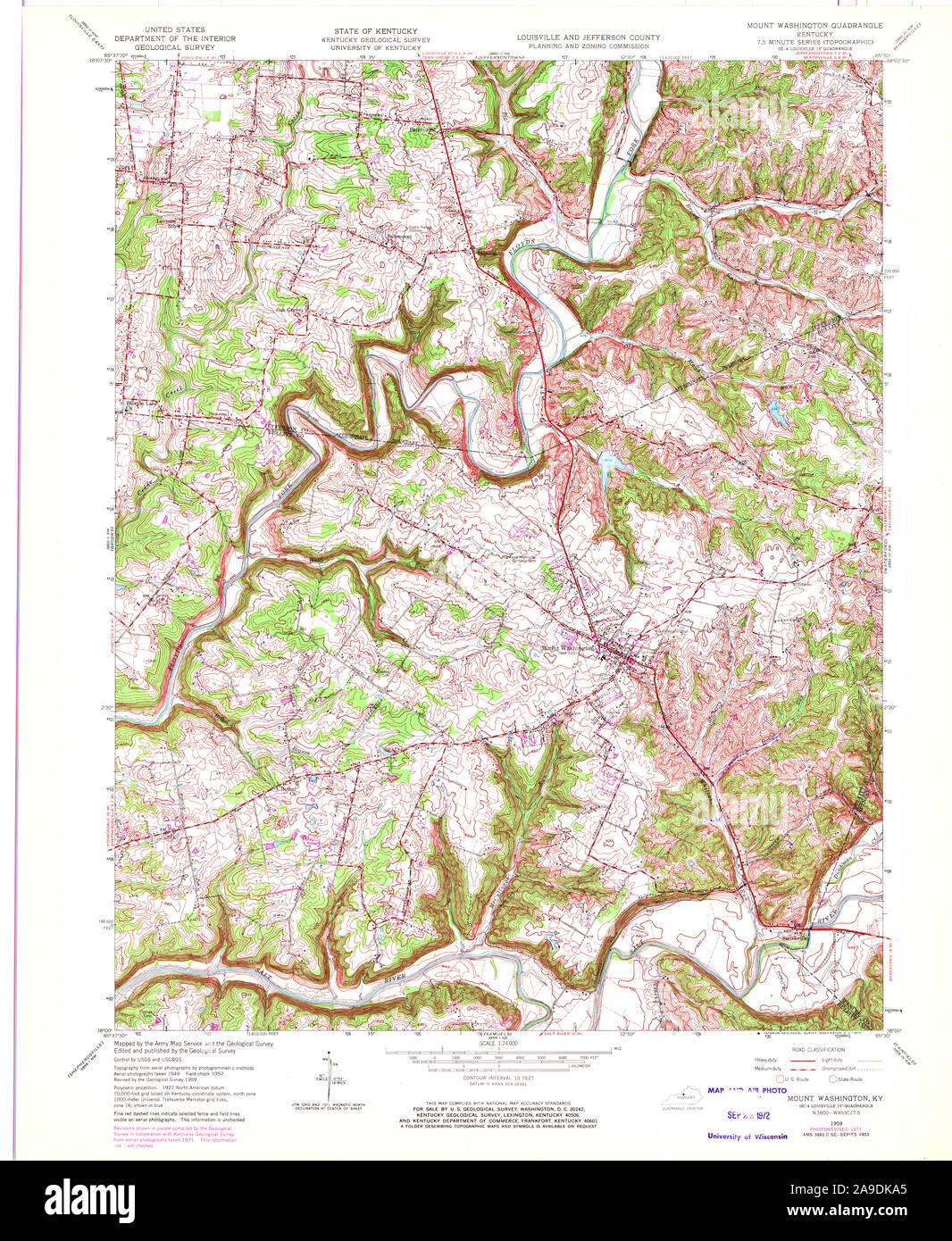 Mount washington kentucky map hi-res stock photography and images - Alamy